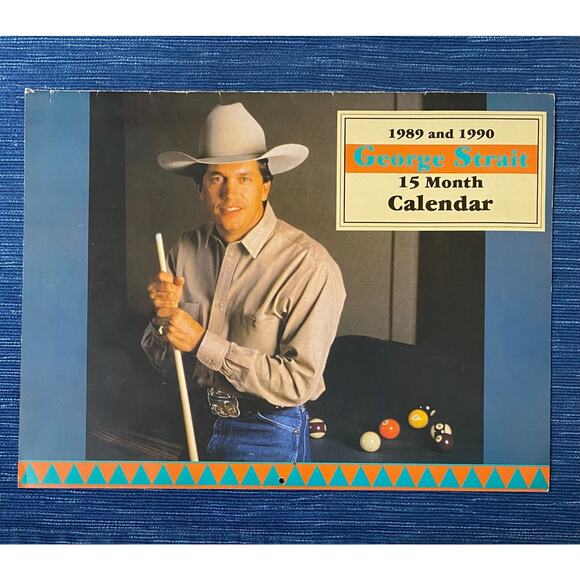 Accents | Rare Vtg George Strait Calendar 1989 199 15 Month Country ...